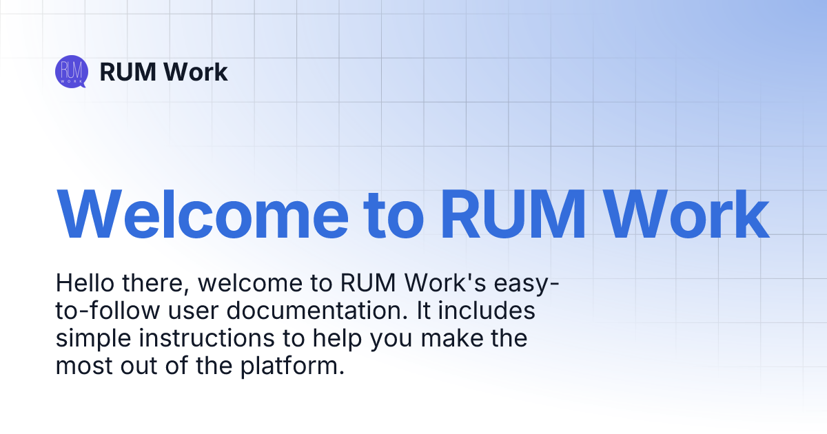 Welcome to RUM Work | RUM Work