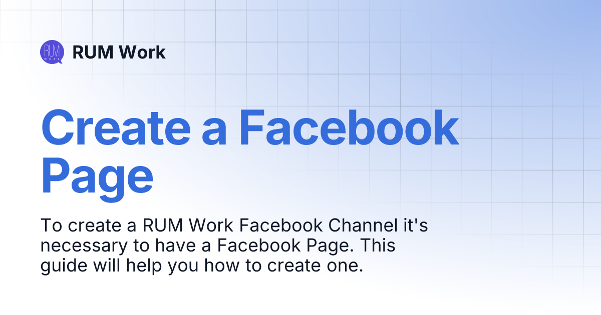 Create a Facebook Page | RUM Work